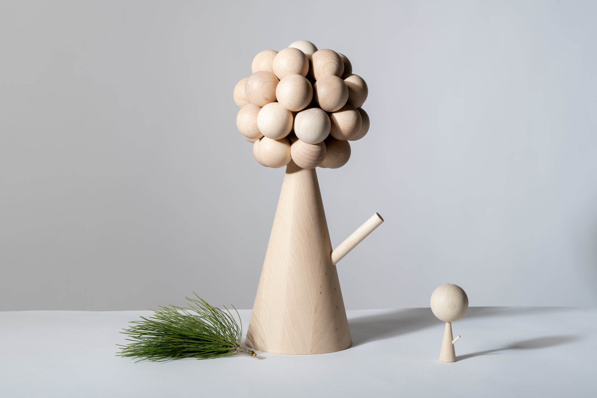 Pine sculpture large, natural – Hetkinen